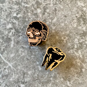 Skull Hard Enamel Lapel Pin Badge Anatomical Illustration - Etsy