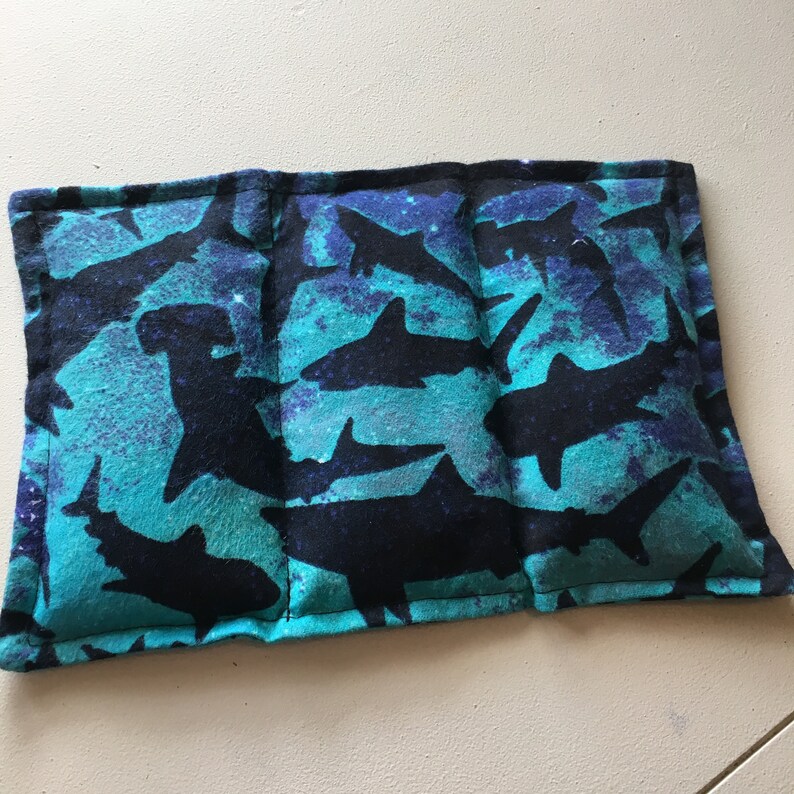 Menstural cramp relief rice heating pad Shark Week Rice Pack | Etsy
