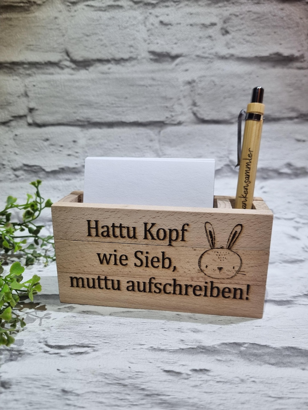 Notitzzettelhalter, Hattu Kopf wie Sieb, muttu aufschreiben,Kulihalter ...