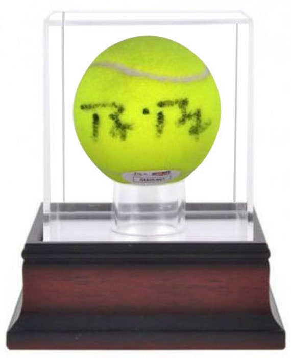 Tennis Ball Display Case Mahogany Base Custom Engraved - Etsy