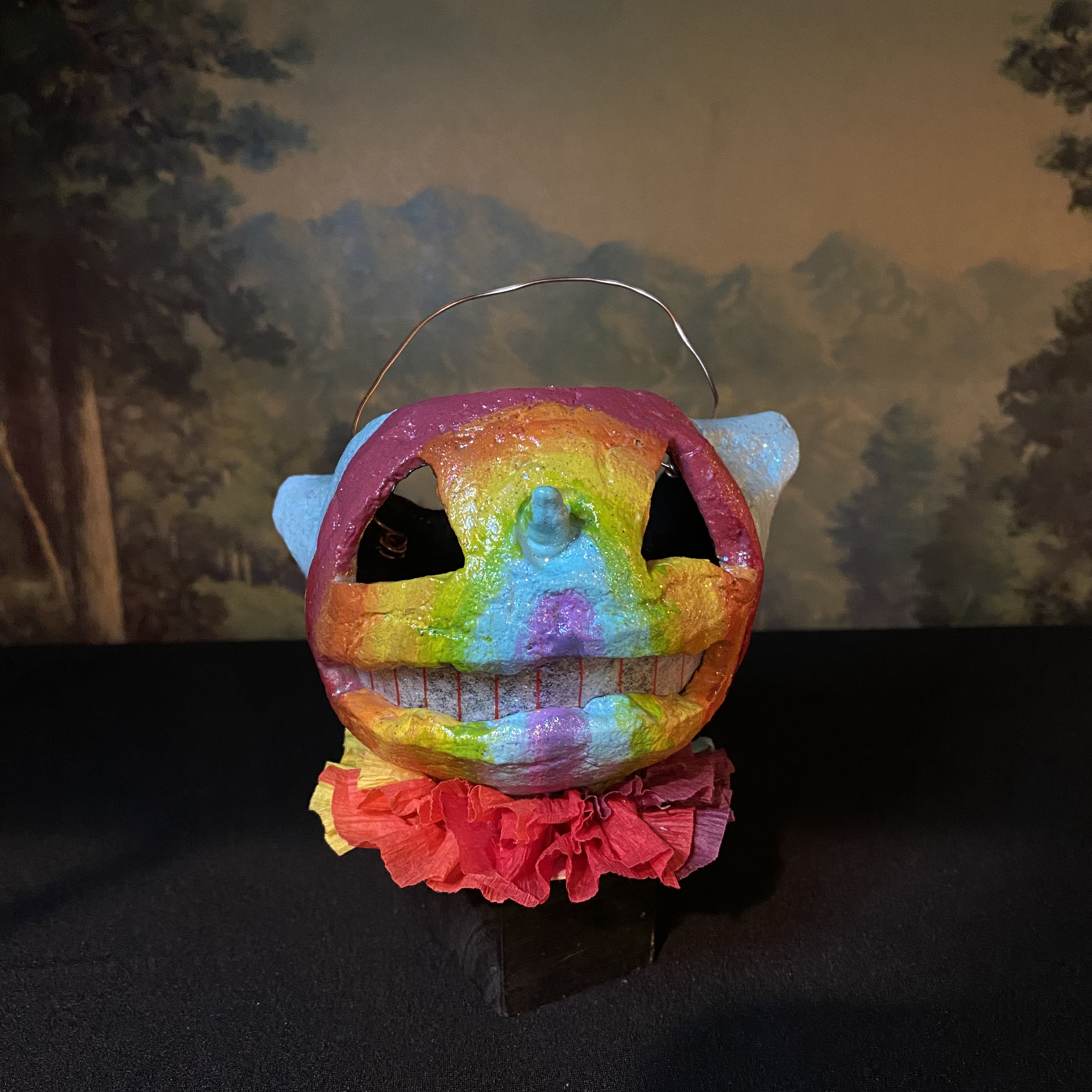 Rainbow Gay Pride Hand Painted Paper Pulp Pumpkin Bucket Head - Etsy