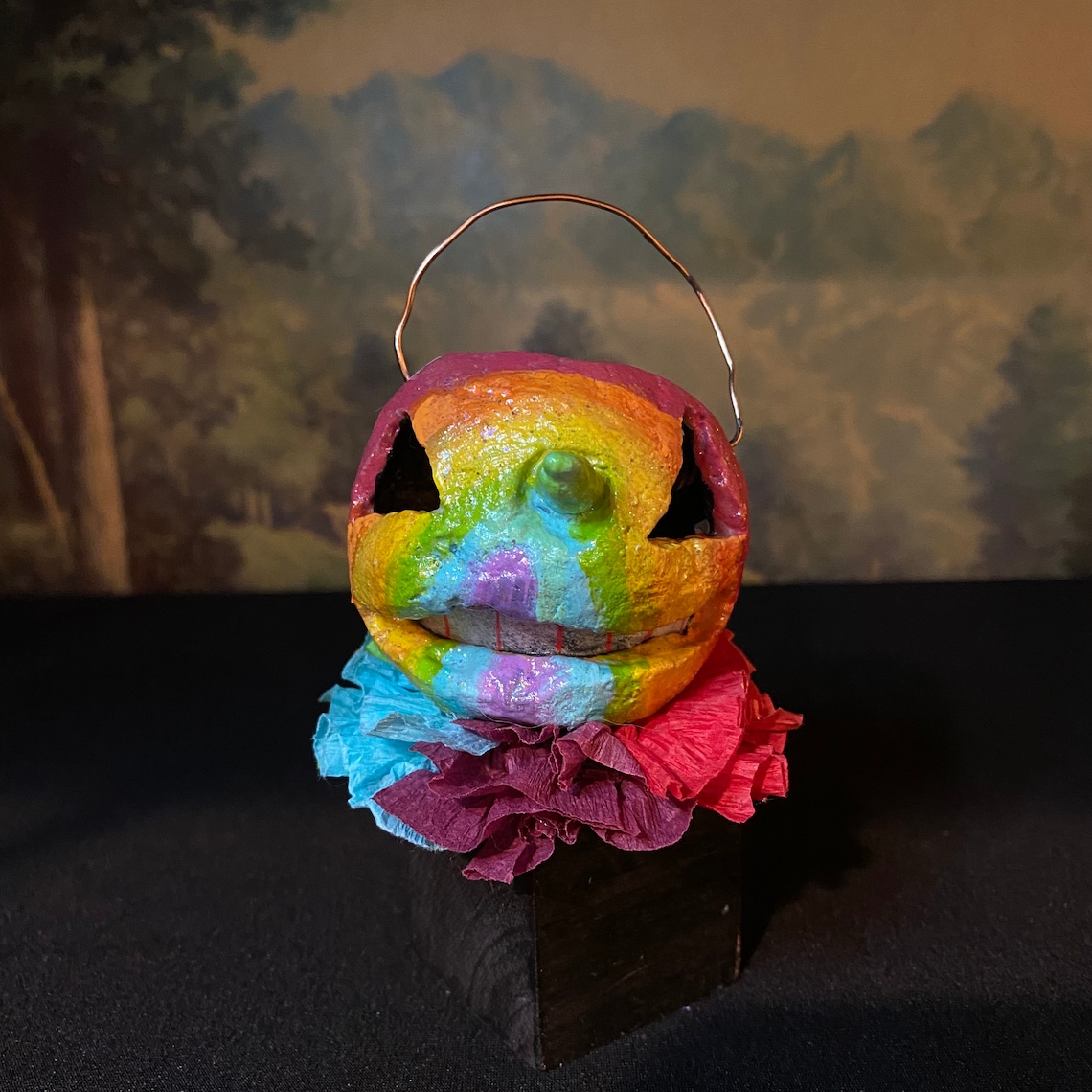Rainbow Gay Pride Hand Painted Paper Pulp Pumpkin Bucket Head - Etsy