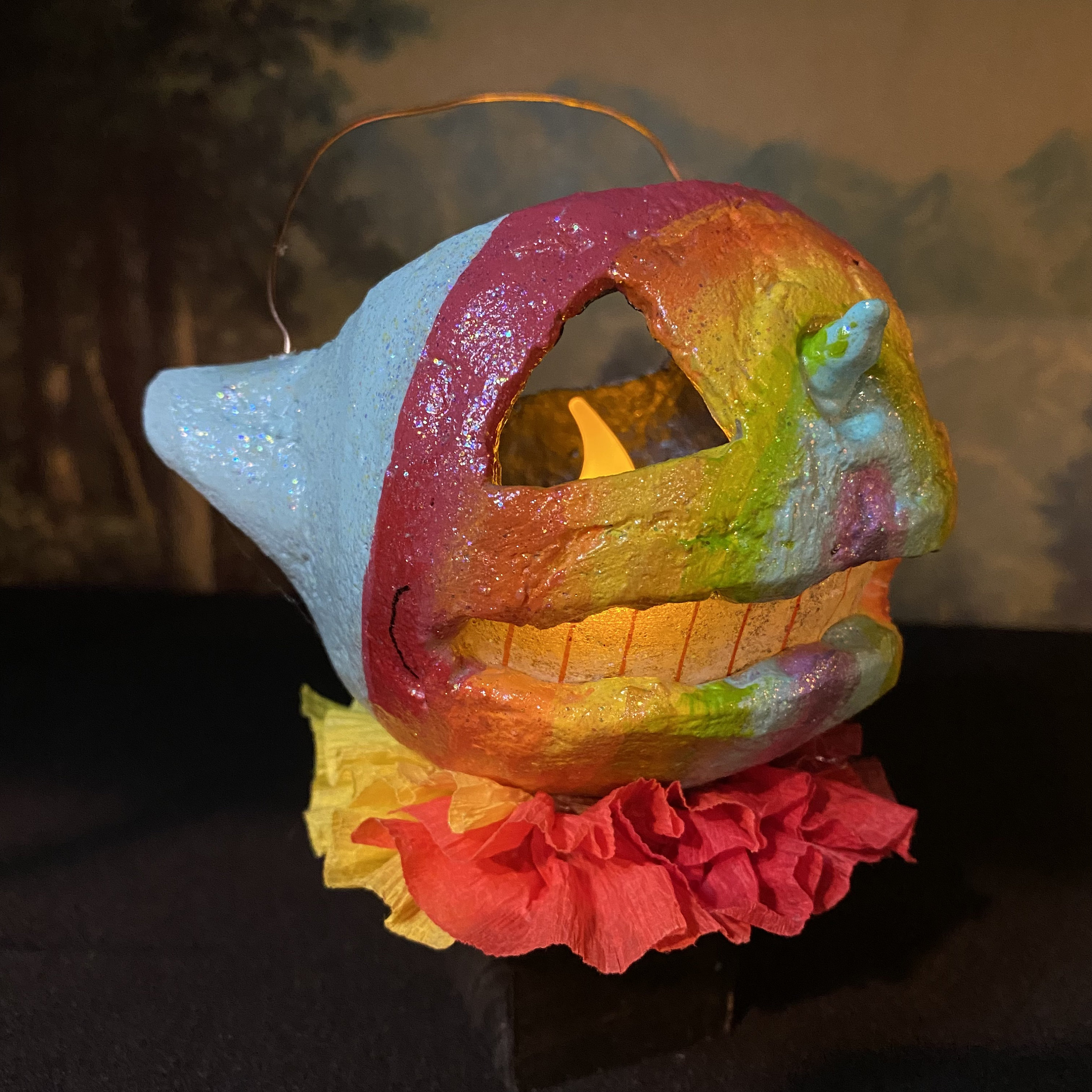 Rainbow Gay Pride Hand Painted Paper Pulp Pumpkin Bucket Head - Etsy