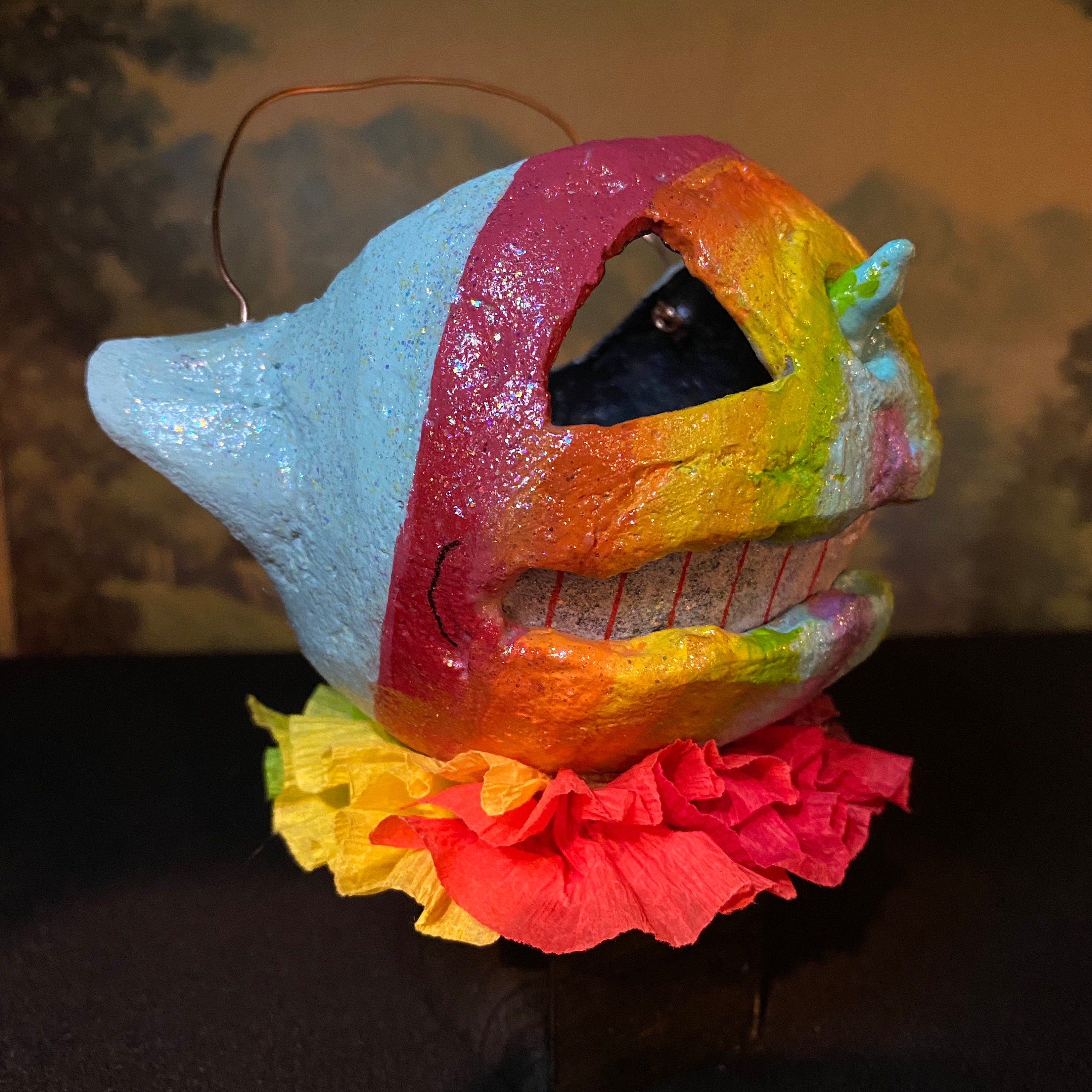 Rainbow Gay Pride Hand Painted Paper Pulp Pumpkin Bucket Head - Etsy