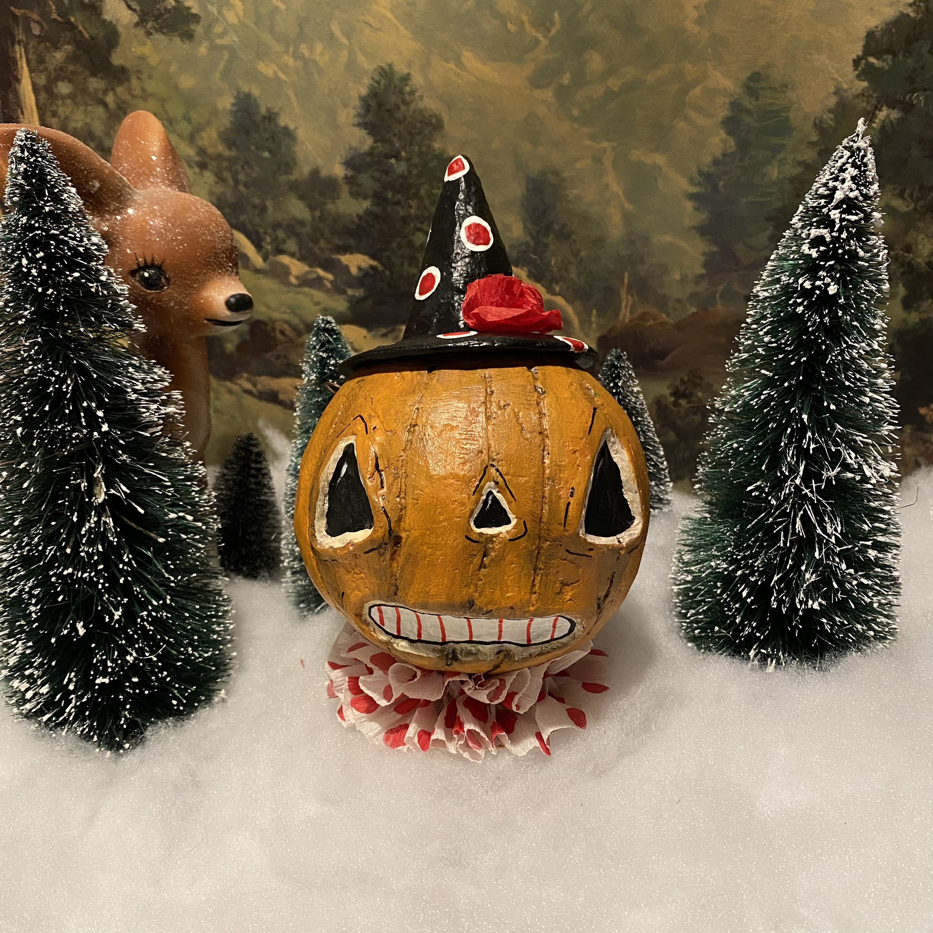 Handmade Pumpkin Bucket Head With Hat Paper Pulp - Etsy UK