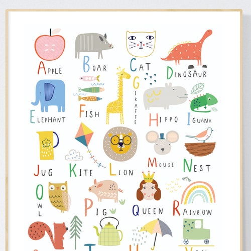 Alphabet Wall Art Wall Art Children's Prints - Etsy