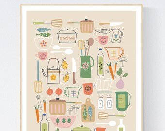 Baking Kitchen Cooking Wall Print Wall Art wall Decor | Etsy