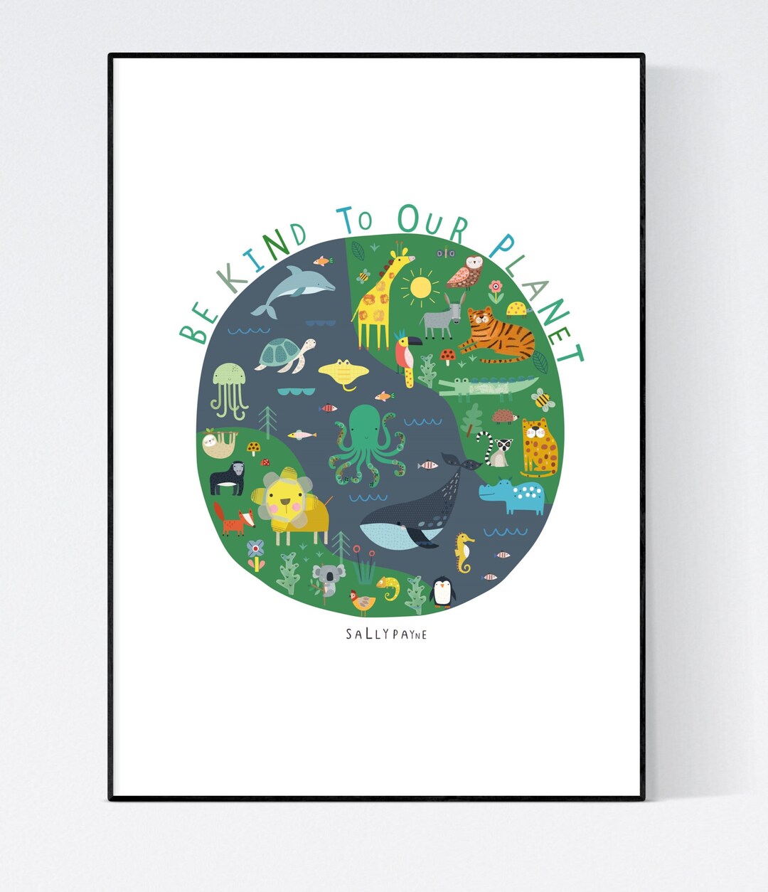 Be Kind to Our Planet Wall Art Children's Prints Children's Wall Art ...