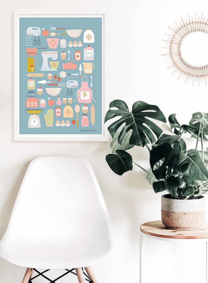 Baking Kitchen Cooking Wall Print Wall Art wall Decor - Etsy