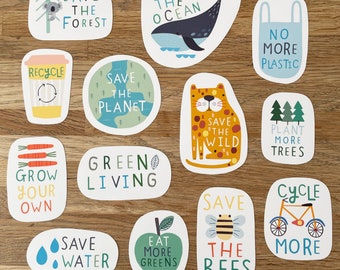 Environmental Stickers - Etsy