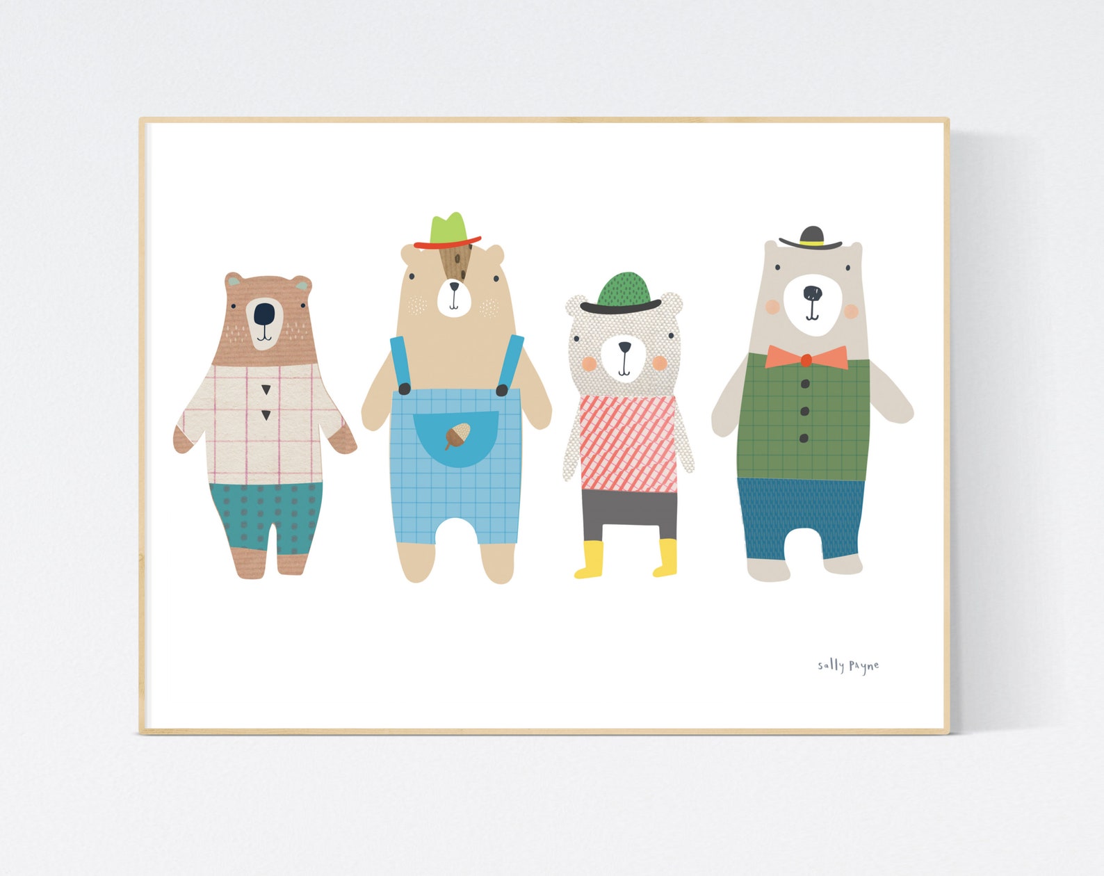 4 Bears Print Wall Art Wall Art Children's Prints | Etsy