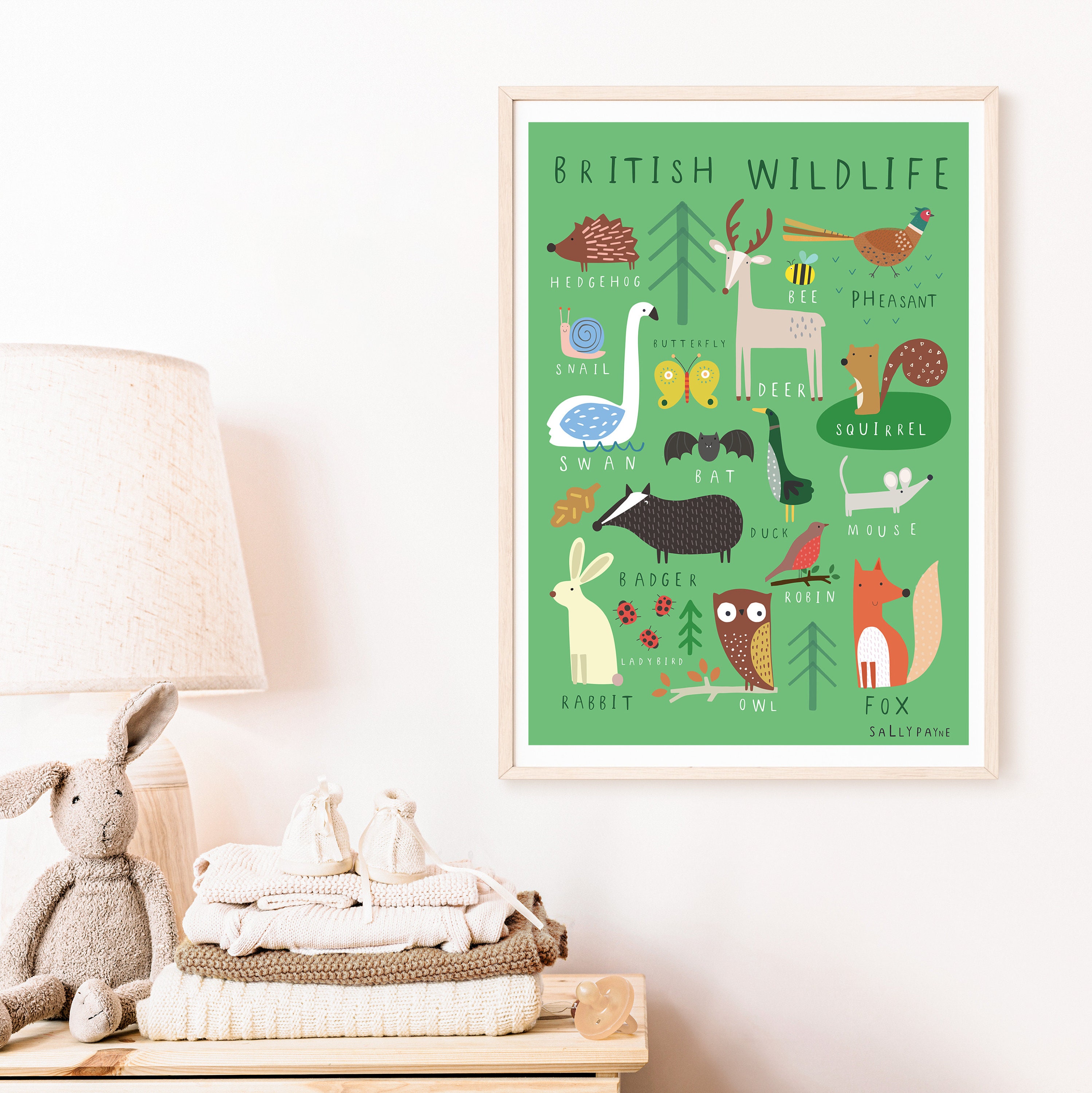 British Wildlife Wall Art Wall Art Children's Prints - Etsy