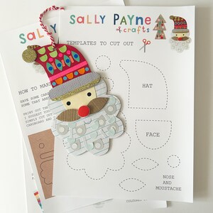 CHRISTMAS SANTA CRAFT - Digital Download - Christmas Craft - Etsy