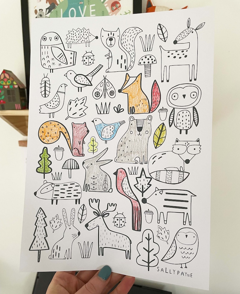 A4 Animal Colouring Page, Coloring Page, Childrens Colouring Page ...