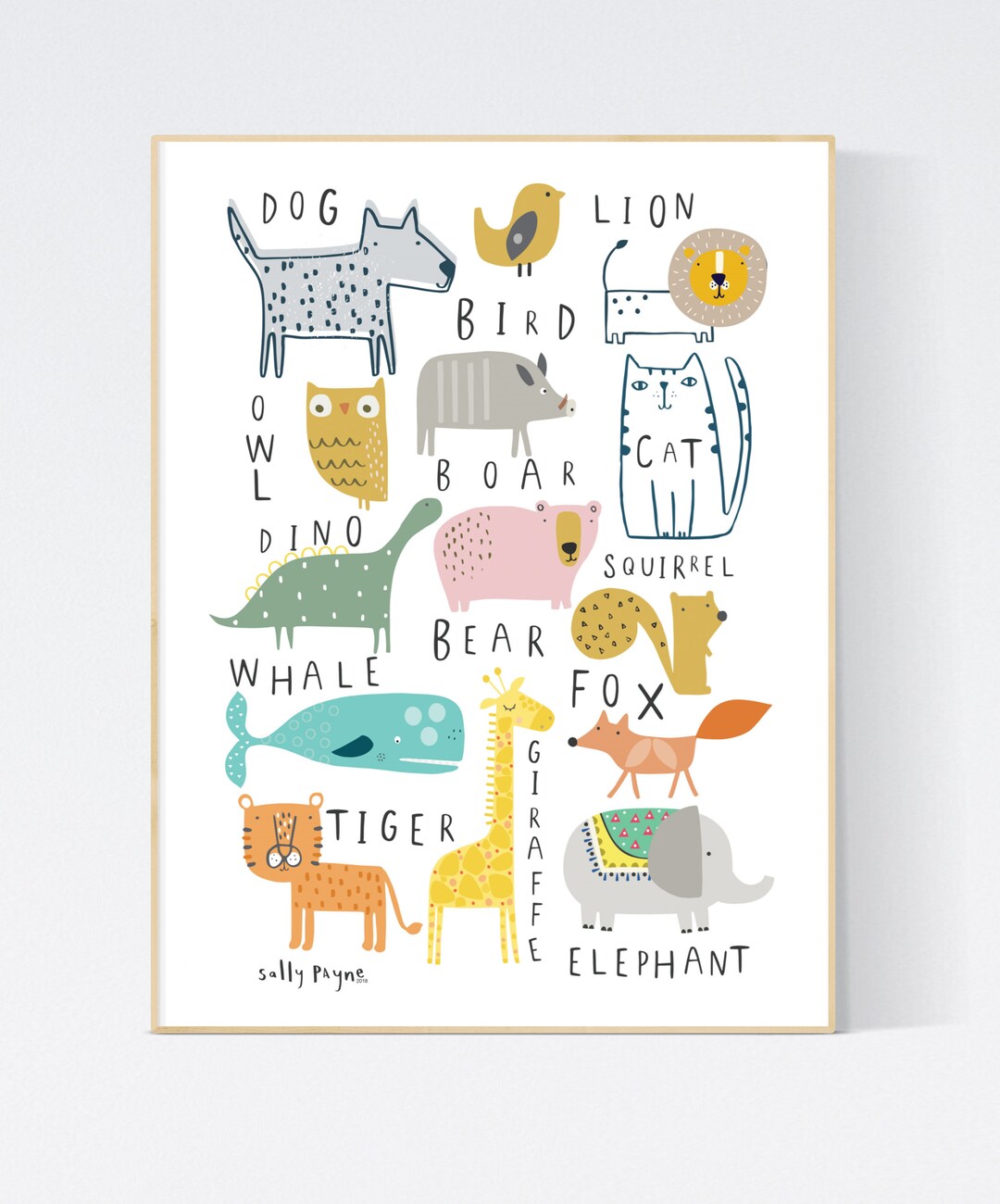 Animal Print Wall Art - Wall Art - Children's Prints - Children's Wall ...