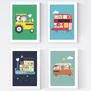 Bus Wall Art - Wall Art - Wall Prints - Children's Wall Art - Etsy