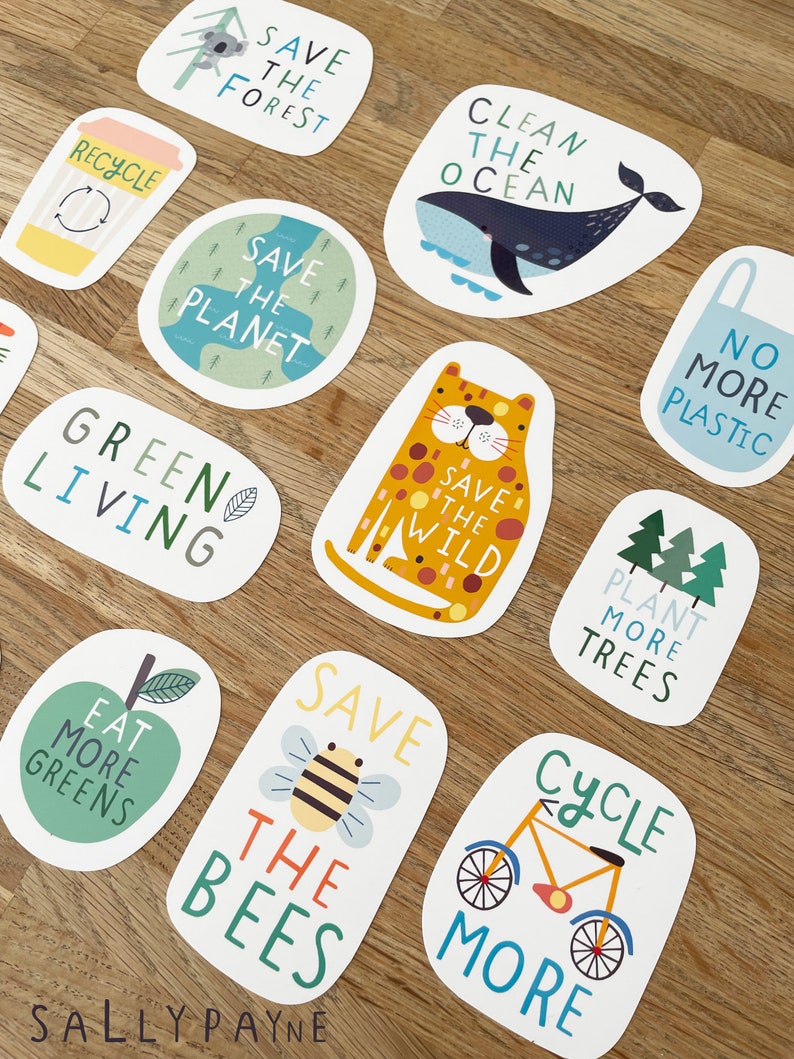 Environmental Awareness Stickers Kids Stickers Sticker - Etsy