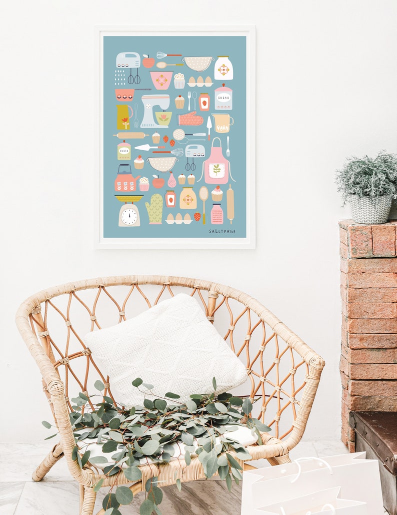 Baking Kitchen Cooking Wall Print Wall Art wall Decor - Etsy