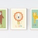 3 Animal Children's Prints Children's Wall Art Children's Illustration ...