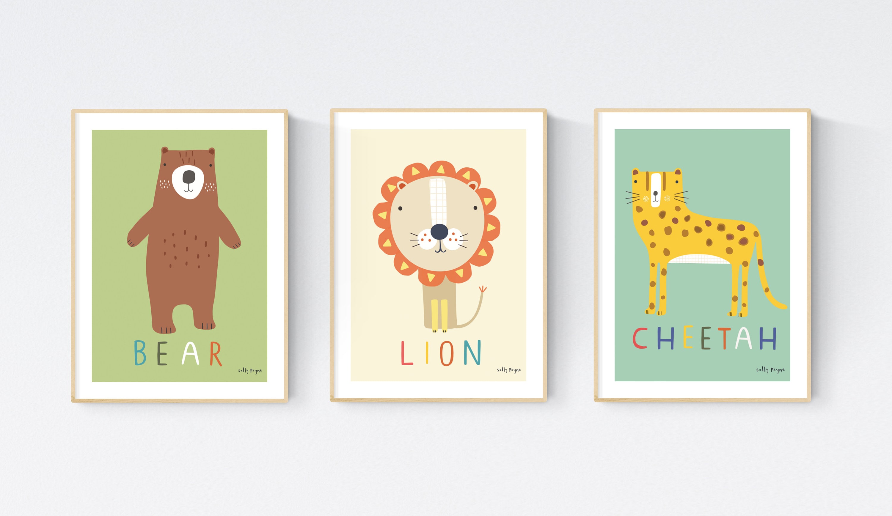 3 Animal Children's Prints - Children's Wall Art - Children's ...