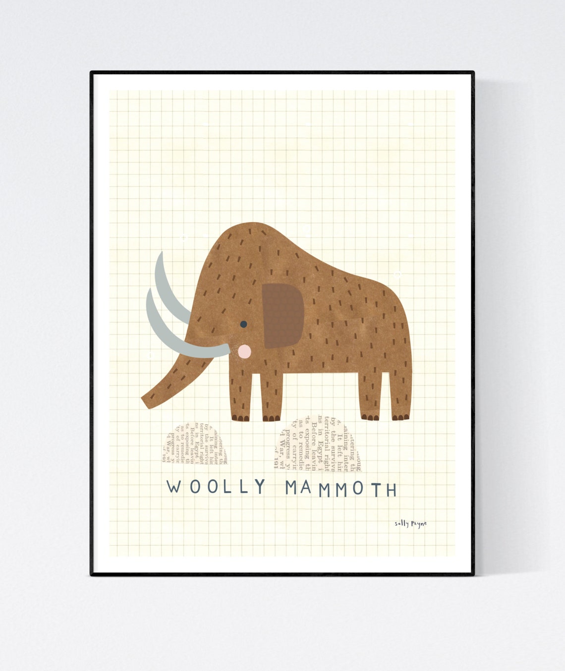 Woolly Mammoth Wall Art - Wall Art - Children's Prints - Children's ...