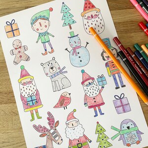 A4 Christmas Colouring Page Coloring Page Childrens - Etsy