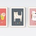 3 Animal Children's Prints - Children's Wall Art - Children's ...