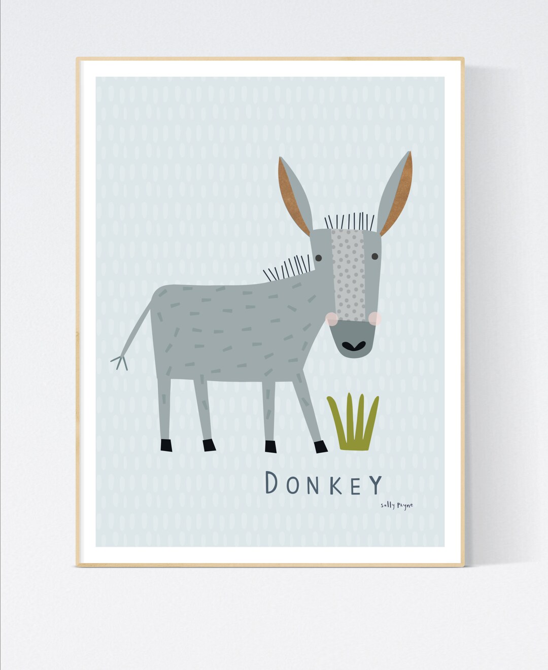 Donkey Wall art art mural Estampes pour enfants Art mural pour enfants ...