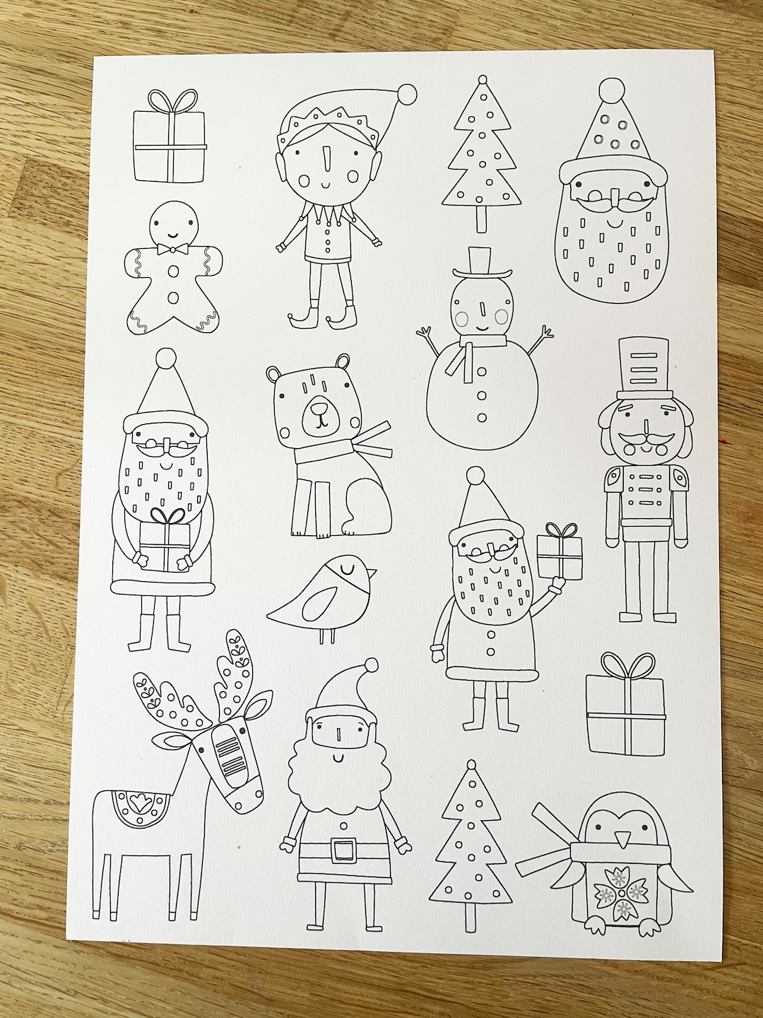 A4 Christmas Colouring Page Coloring Page Childrens - Etsy