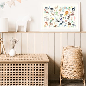 Animal Alphabet Wall Print- Wall Art - Children's Prints - Children's ...