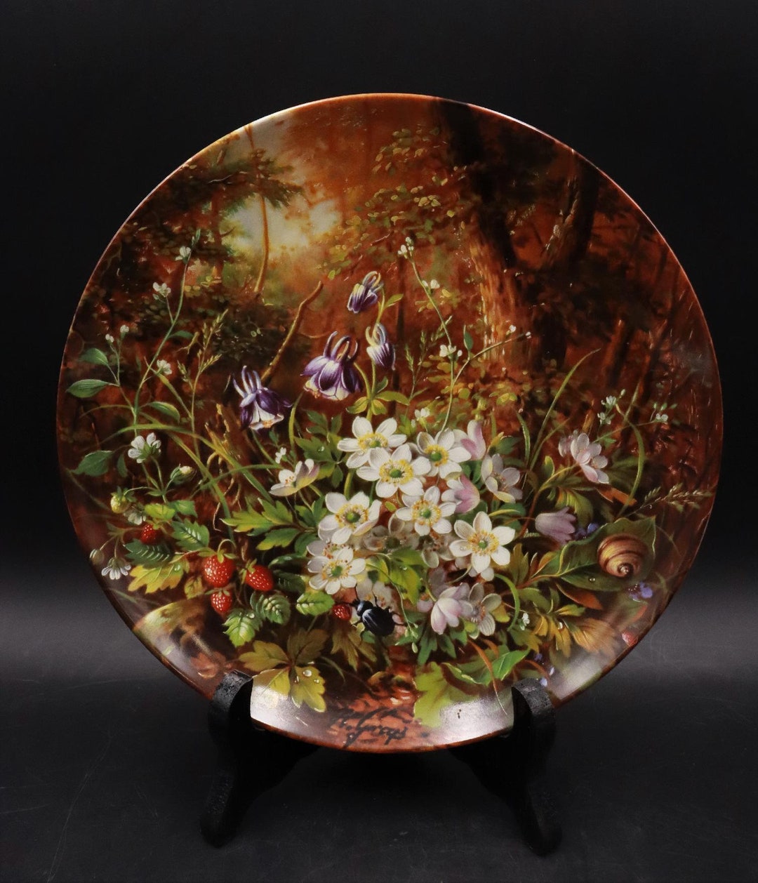 Bradex Collection Plate in the Forest Clearing Wild Beauties 5 / Fürstenberg Y - Etsy