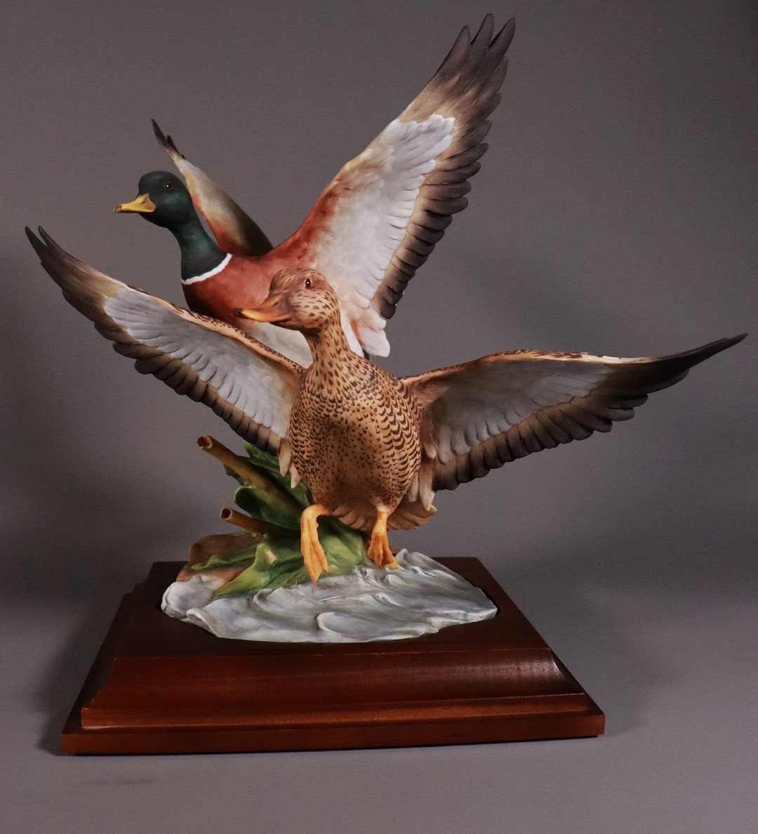 AK Kaiser Sculpture Mallard Duck 572 Flying Mallard Ducks Limited 37 Cm ...