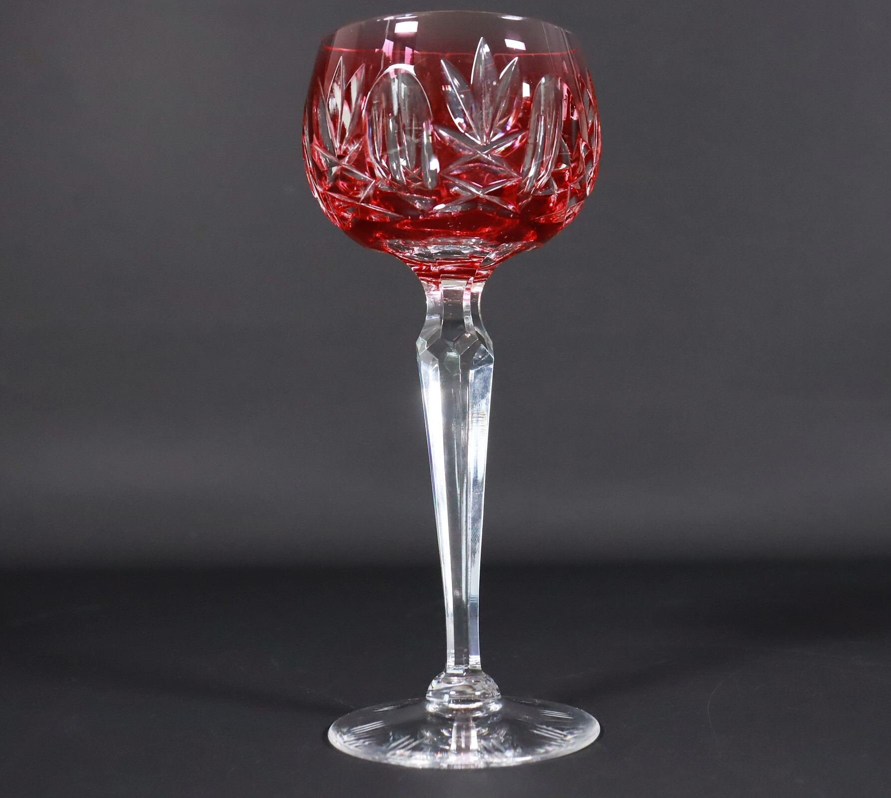 WINE GLASS Roman crystal red polished antique old overcatch Tumblers ...