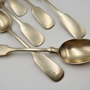 Antique Wellner WSMFS Alpacca Menu Spoons 22 Cm 6 Pieces Design Spaten ...