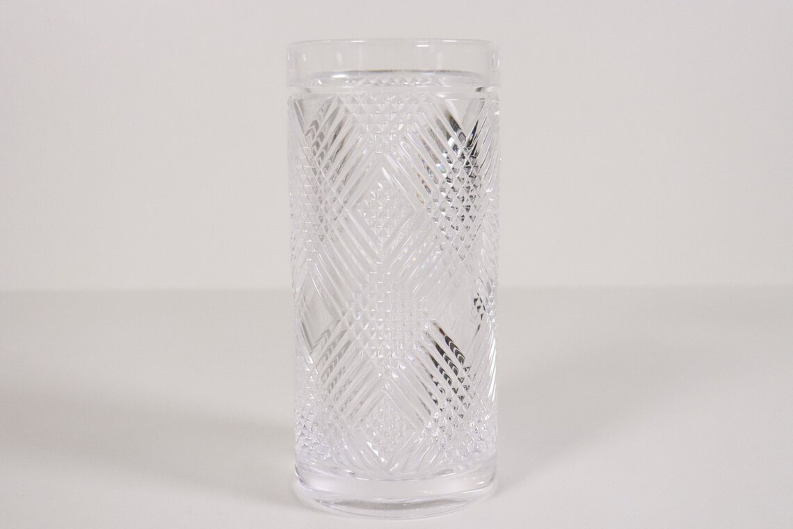 Crystal Glass / Glass / Long Drink Glass / Cut #W - Etsy