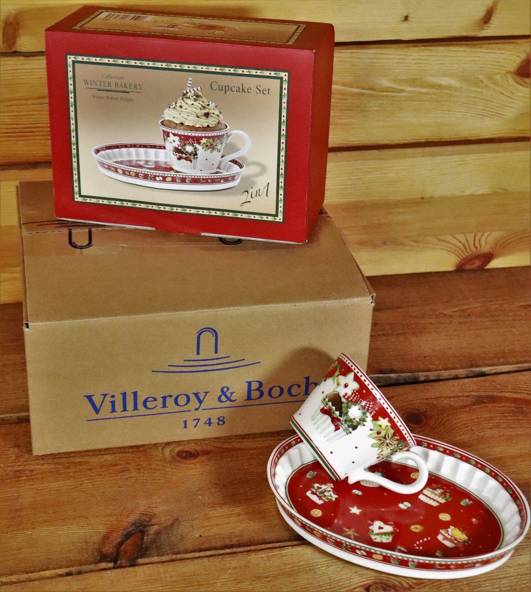 Villeroy & Boch Winter Bakery Delight 2in1 Cupcake Set Baking Cup New ...