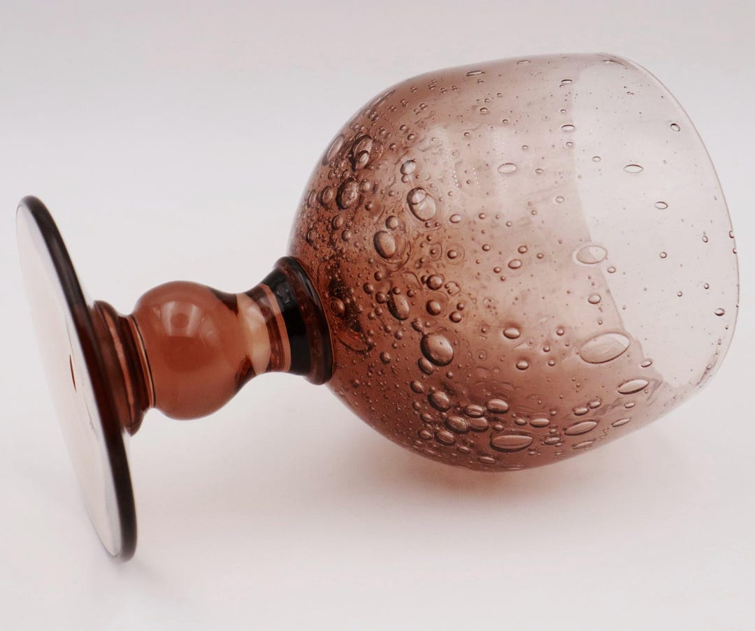 Biot Wine Glass Vintage Bubble Glass, France La Verrerie De Biot #W - Etsy