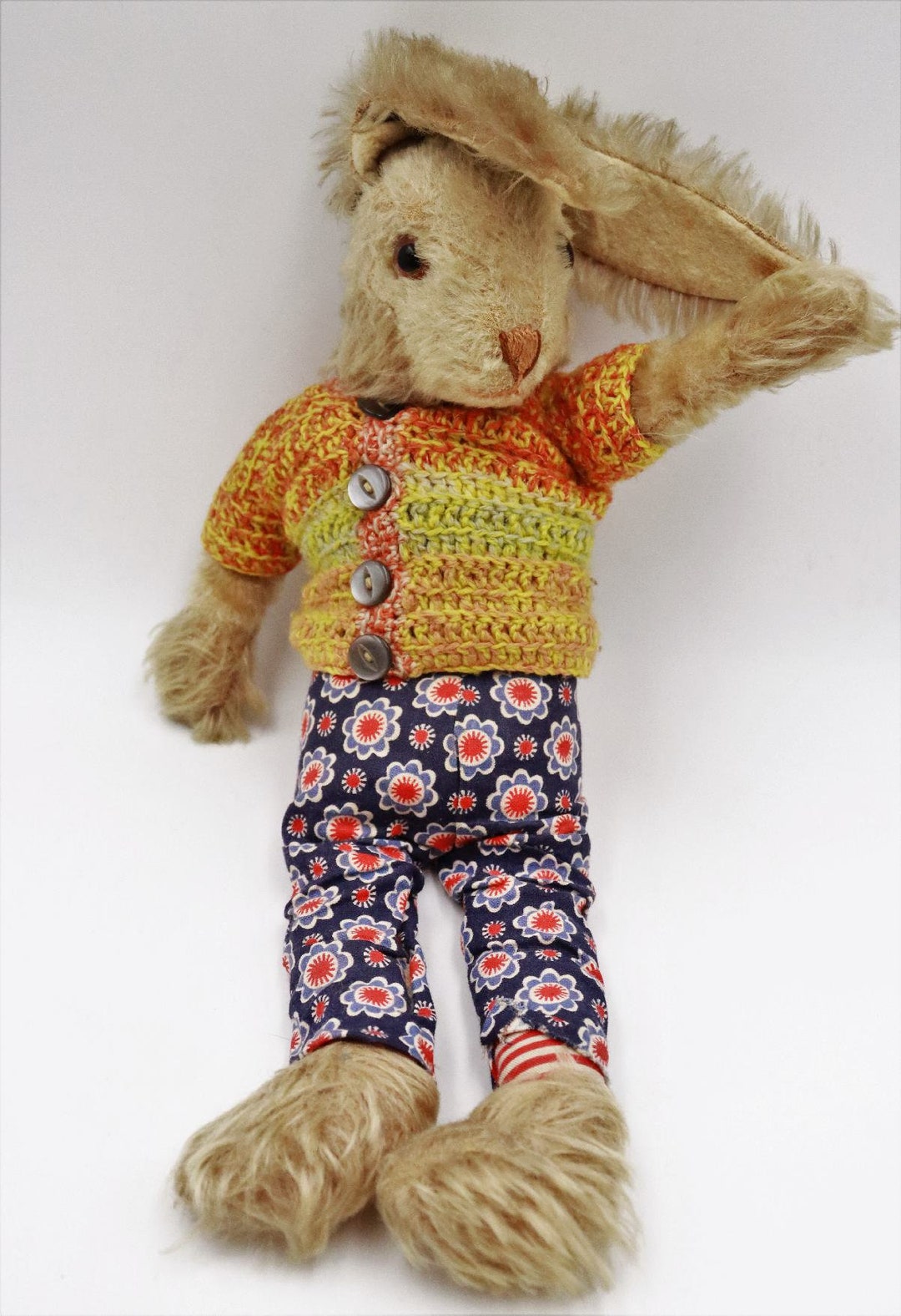 Schuco Hegi Bigo Bello Rabbit 60s Mohair Stuffed Toy / Old & Original W ...