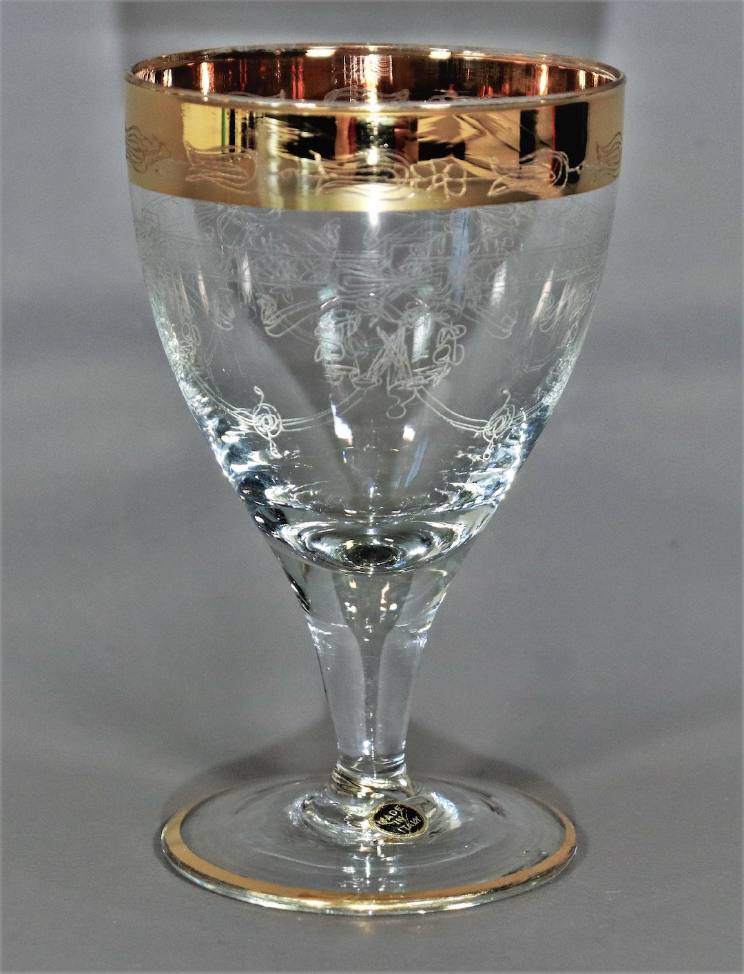 Riccio Italien Weinglas Kristall Arabeske Gold Staffage Luxus 2B - Etsy ...
