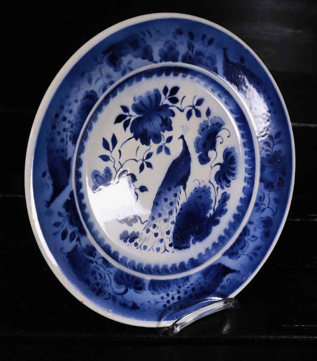 Aluminia KF Danish Fajance Copenhagen Dinner Plate Blue Painting ...