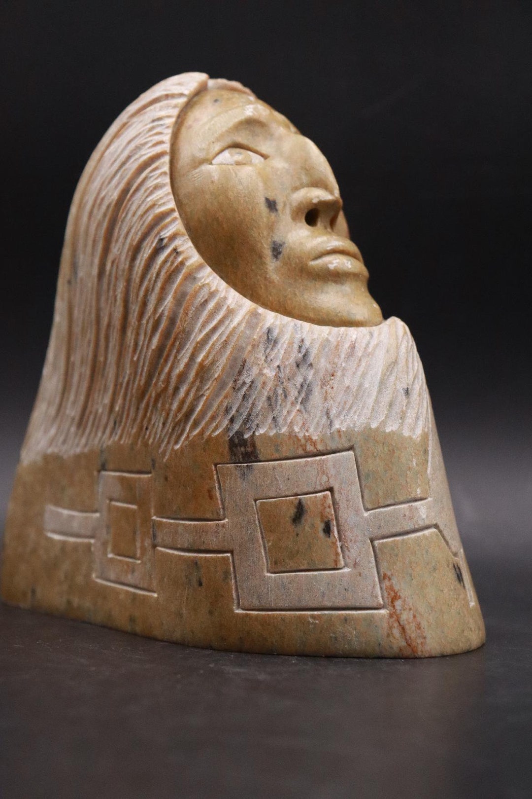 Gene Thomas Inuit Art Sculpture Soapstone Carving / Canadian / Totem N ...