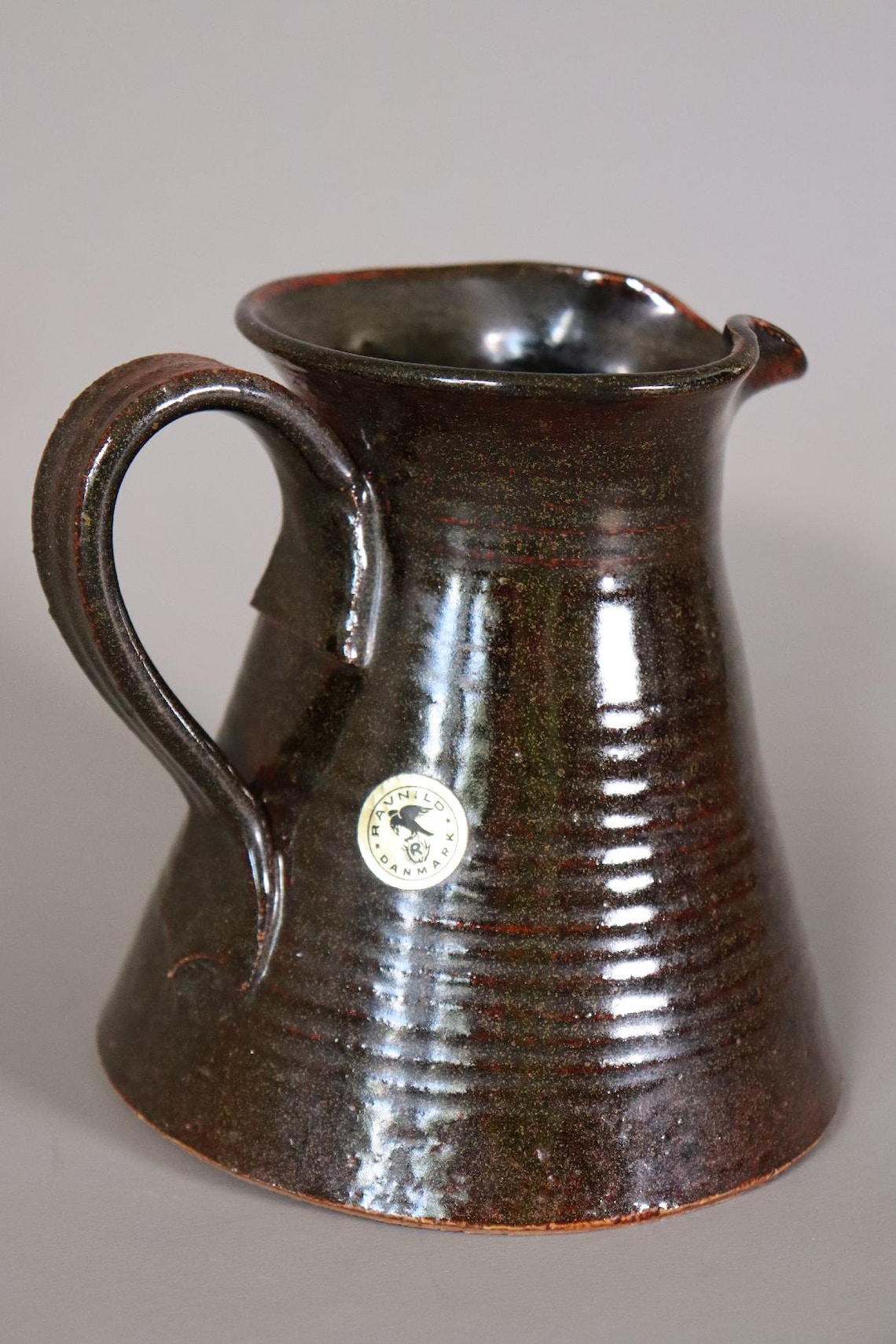 Danish Pitcher Ravnild Danmark Pottery / Stoneware Jug / Henkelkrug #M ...