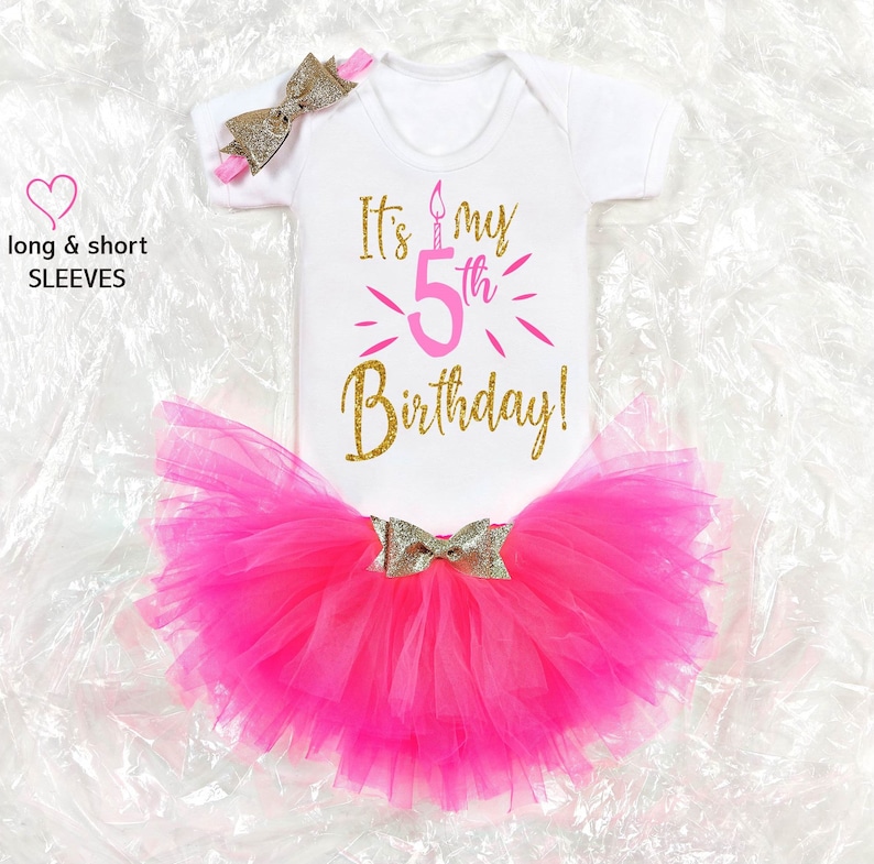 Fifth Birthday Girl Outfit Personalised 5th Birthday - Etsy