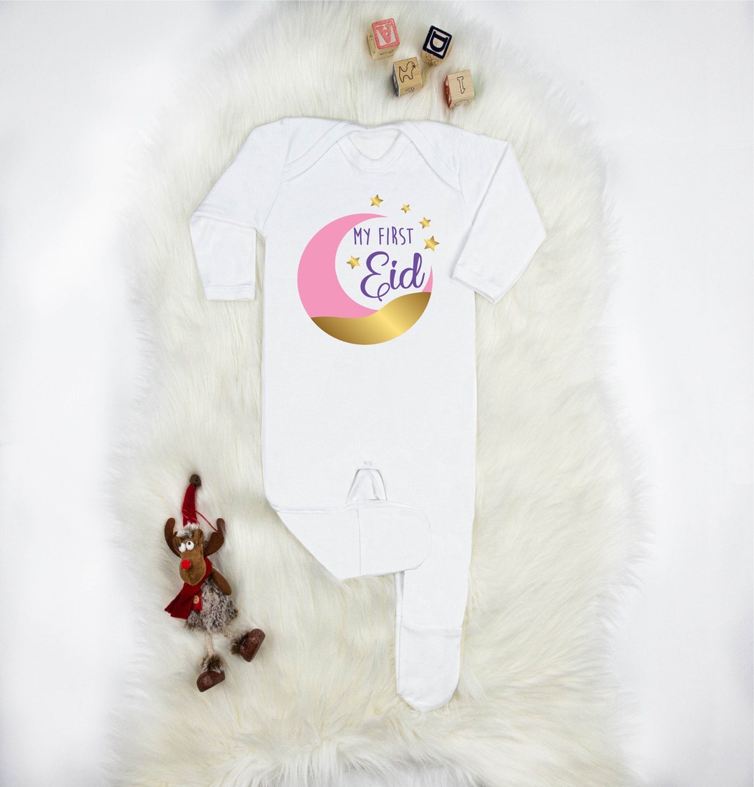Personalised Baby Eid Romper Suit, Baby First Eid Outfit, Personalised ...