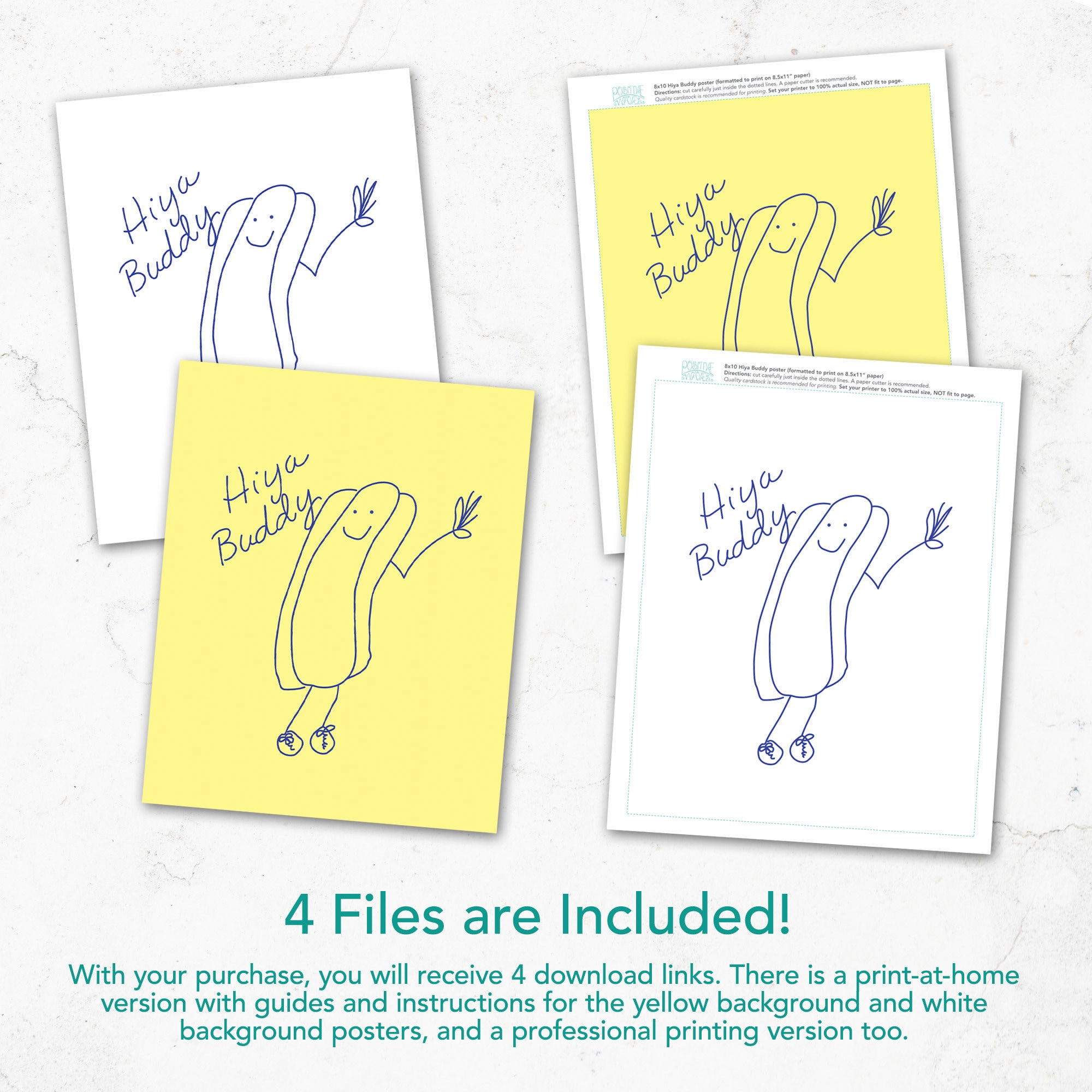 Hiya Buddy Printable Poster The Office Michael Scott | Etsy