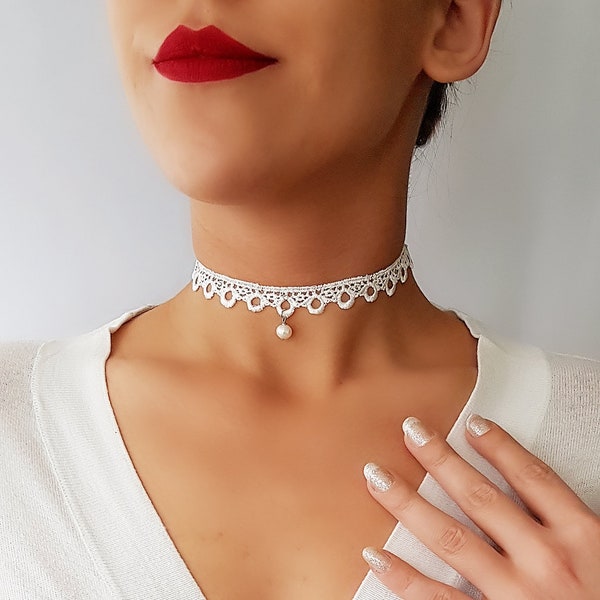 Lace Necklace - Etsy