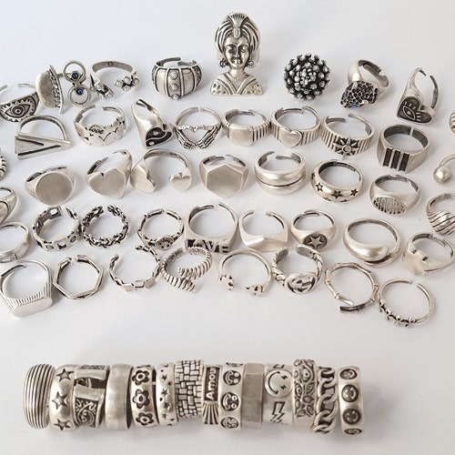 Unique Boho Rings Unique for Women Thumb Ring Dome Rings - Etsy