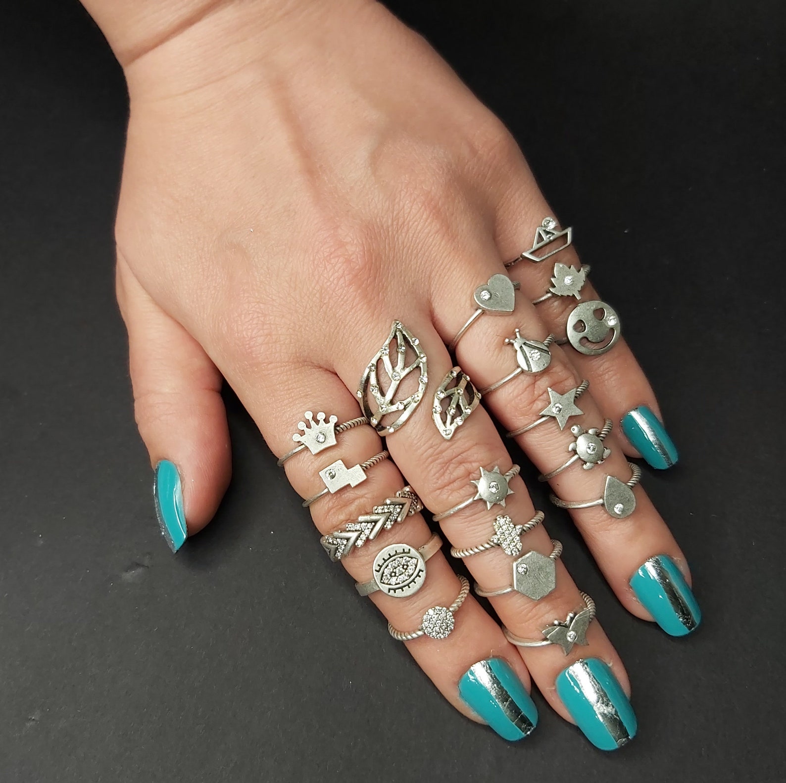 Dainty Simple Silver Ring Midi Knuckle Ring Silver Stacking | Etsy