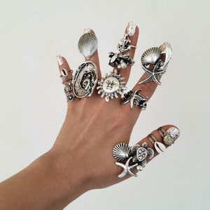 Shell Rings Stackings Rings Cowrie Shell Rings Boho Rings Boho | Etsy