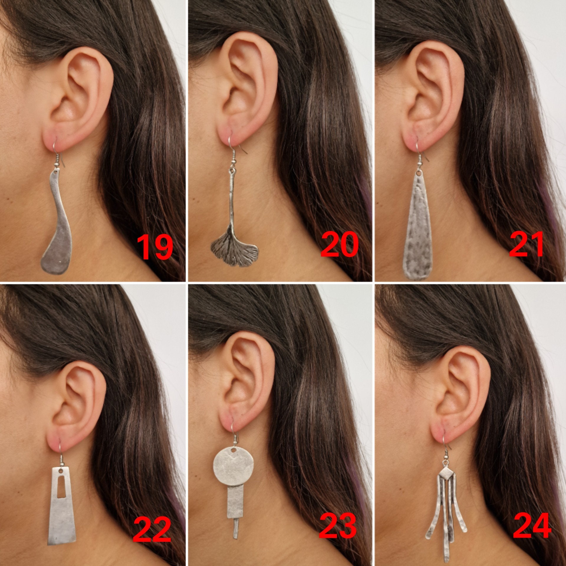 Boho Dangle Earrings, Hypoallergenic Silver Plated Hooks - Etsy